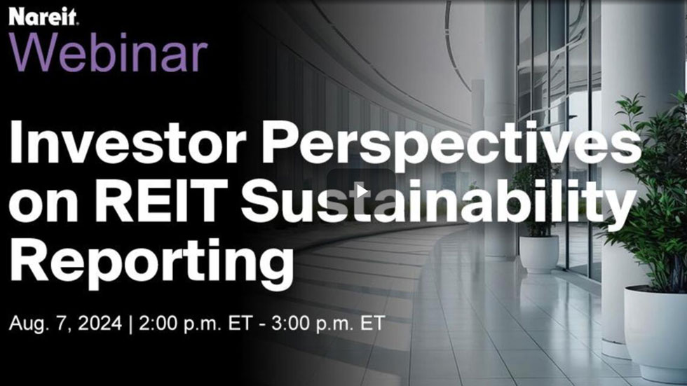Investor Perspectives on REIT Sustainability Reporting | Nareit