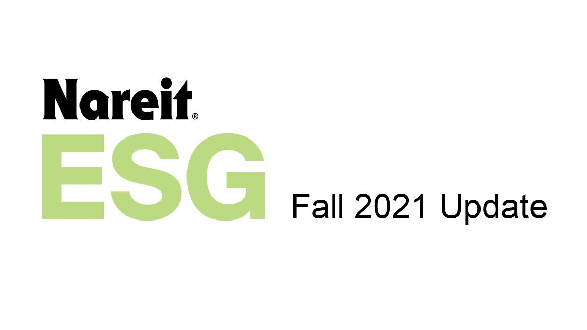 Nareit ESG Fall 2021 Update | Nareit